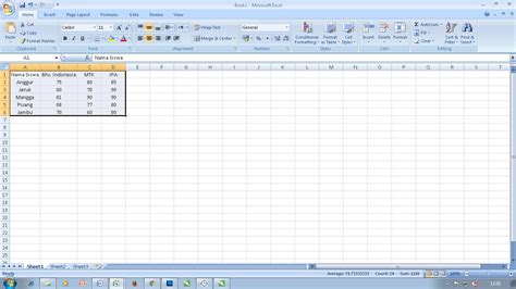 cara membuat grafik di excel