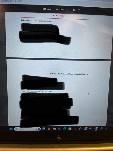 Solved Nch Free Diffeq Ii Pdf200 806100 5 5 ﻿exercisesin