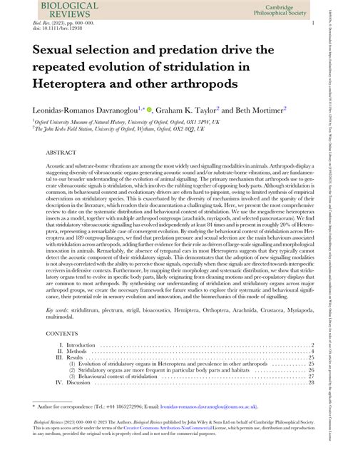 Pdf Sexual Selection And Predation Drive The Repeated Evolution Of