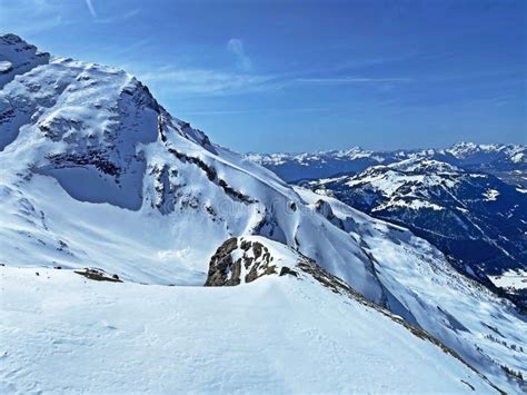 Snowy Alpine Mountain Peak Sex Rouge Or Scex Rouge Located In A Mountain Massif Les Diablerets
