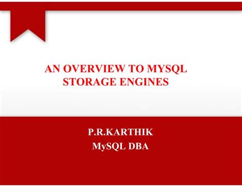 Mysql Storage Engines Pdf