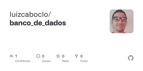 Github Luizcaboclobancodedados