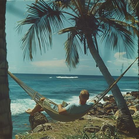 Free Sailors Peaceful Rest Image Sailor Hammock Ocean Download At Stockcake