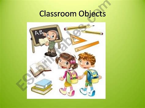 Esl English Powerpoints Classroom Objects Game