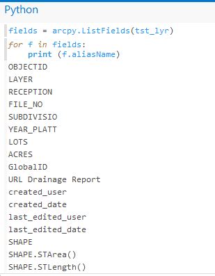 Solved Listing Field Aliases With Python And Pro Esri Community