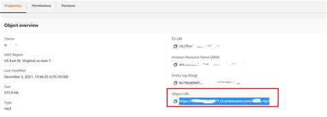 how can i play the file uploaded to an amazon s3 bucket in html