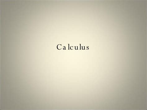 Calculus Ppt