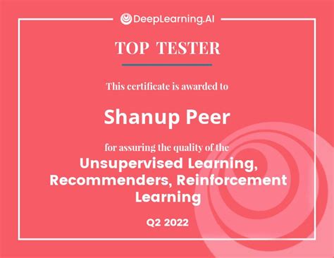 Thank You Deeplearningai For Recognizing The Work That I Have Put In