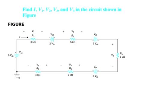 solved find i v1 v2 v3 and v4 in the circuit shown in