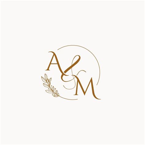 Am Initial Wedding Monogram Logo 10254272 Vector Art At Vecteezy