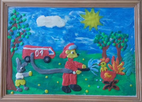 Пожарная безопасность из пластилина поделка фото и картинки 61 штук