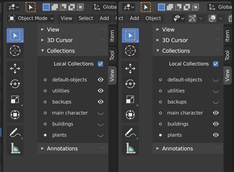 In Blender Is There A Disconnect From Viewport Toggle Feature Basics Interface