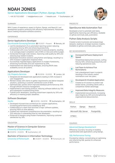 Python Developer Cv Examples And Guide For 2026