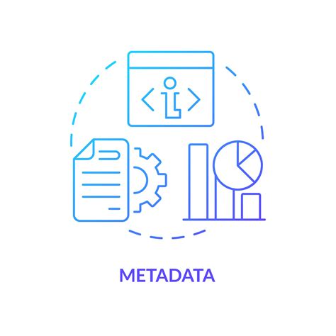 Metadata Blue Gradient Concept Icon Additional Information About File Data Lake Vs Data