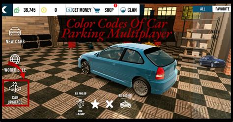 Color Codes In Car Parking Multiplayer Complete Guide Mod Apk Car
