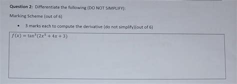 solved question 2 differentiate the following do not