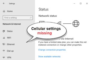 How To Fix Cellular Missing From Network Internet Settings