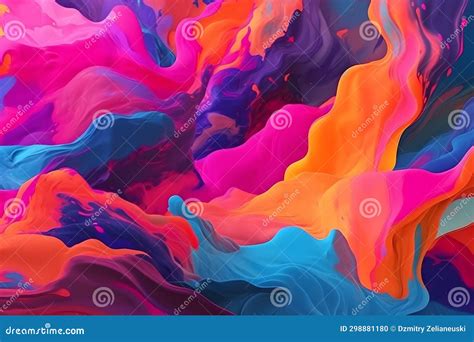 Abstract Colorful Background With Waves Generative Ai Stock Illustration Illustration Of Fire