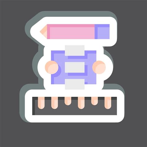 Premium Vector Sticker Project Flowchart Related To Creative Concept Symbolsimple Illustration