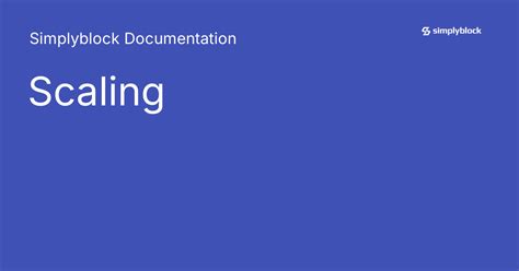 scaling simplyblock documentation