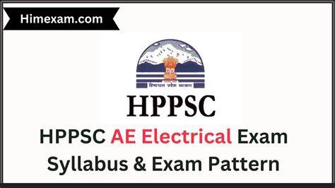 HPPSC AE Electrical Exam Syllabus Exam Pattern Himexam Com