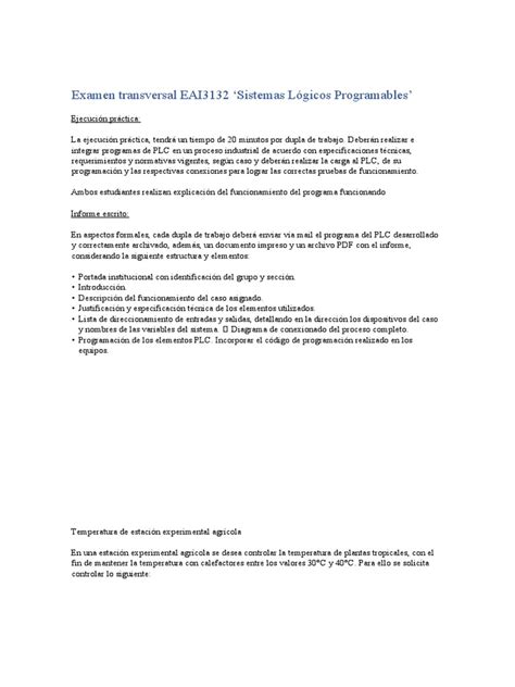 caso 1 plc pdf controlador lógico programable programa de computadora