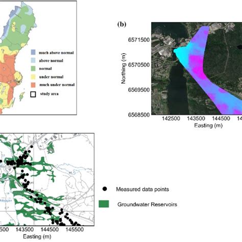 A Distribution Of Gwt In Sweden B Digital Elevation Map Overlaid