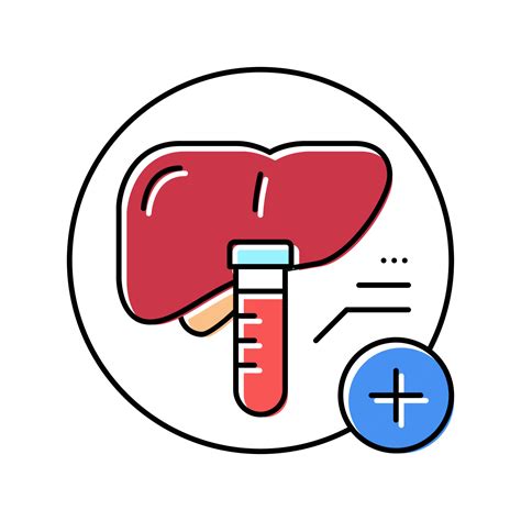 Liver Function Tests Health Check Color Icon Vector Illustration