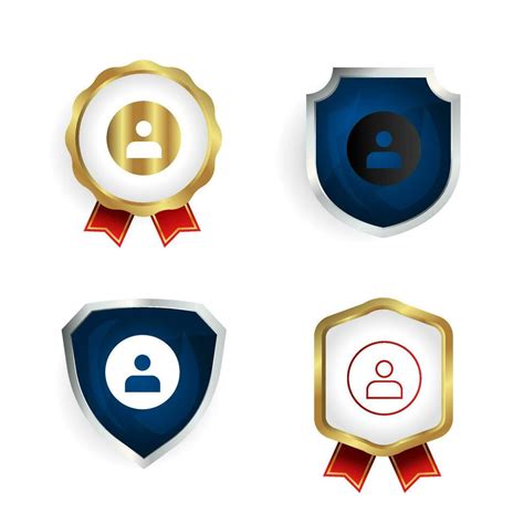 Abstract User Profile Badge And Label Collection 25841669 Vector Art At