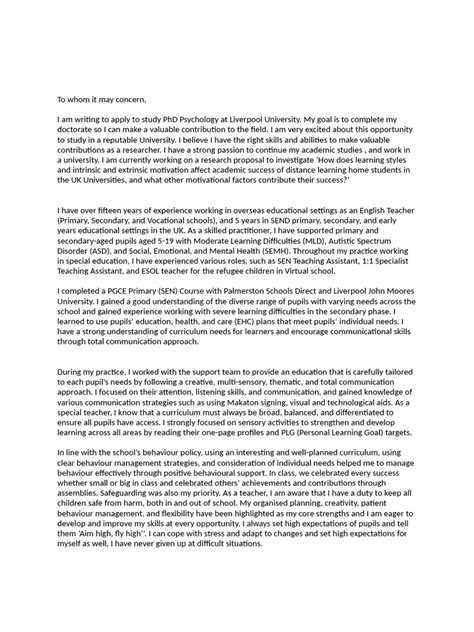 Phd Statement Pdf Phd Statement Pdf