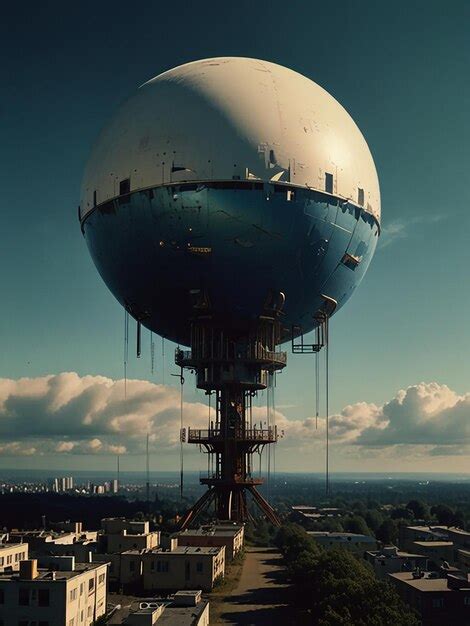 A Planet Is Passing Over The Earth Premium Ai Generated Image