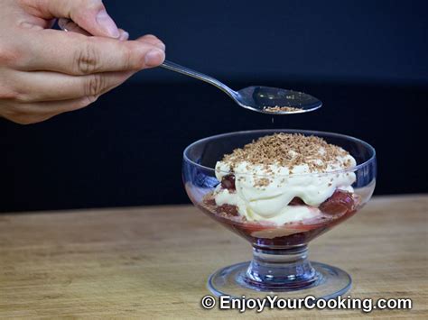 Sour Cherry Dessert With Whipped Cream Recipe My Homemade Food