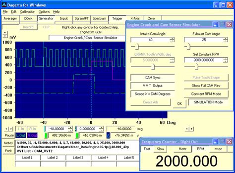 Daqarta Sound Card Engine Crank And Cam Sensor Simulator