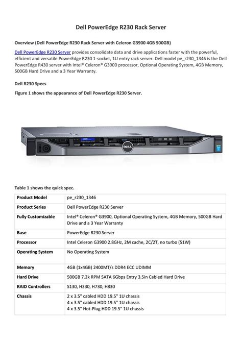 Dell Poweredge Rack Server Comparison Chart By Router Switch Issuu Images