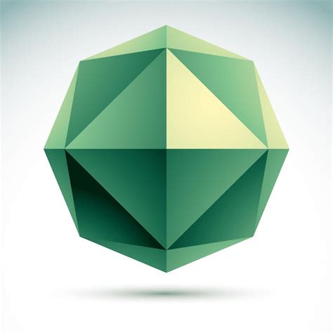 Premium Vector Abstract 3d Origami Polygonal Object Vector Geometric Design Element Clear Eps 8