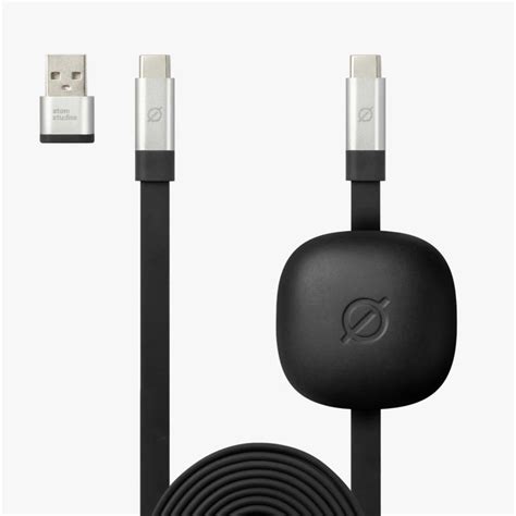 Кабел 2 в 1, USB към USB-C, USB-C към USB-C, Turbo Charge PD, с ...