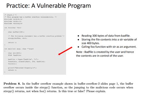 Solved Practice A Vulnerable Program J Stackc Thia
