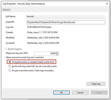 How To Fix Event Id 1104 The Security Log Is Now Full Minitool