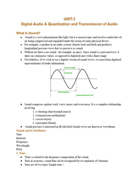 Digital Audio And Quantization And Transmission Of Audio Pdf Data
