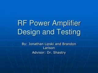 PPT Power Amplifier Design Using ADS PowerPoint Presentation Free Download ID 9398614