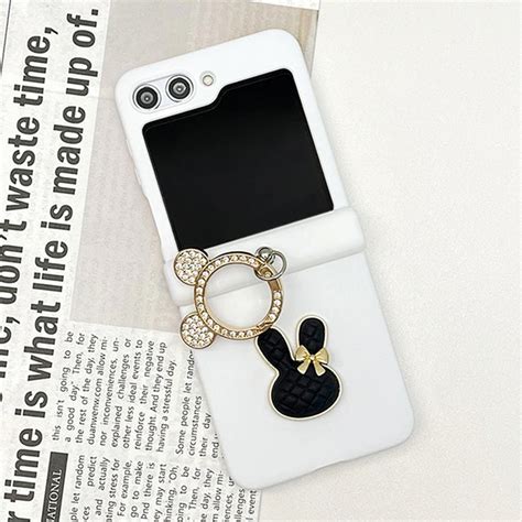 힌지보호 커버 토끼 큐빅 핑거링 하드 슬림 갤럭시 Z플립5 Z플립4 Z플립3 제트플립5 제트플립4 제트플립3 지플립5 지플립4 지플립3 귀여운 디자인 케이스 에이블리