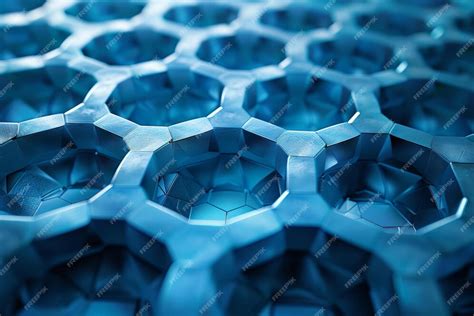 Futuristic Design Hexagonal Shape Microstructure Images Premium Ai