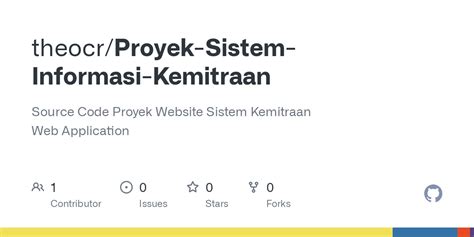 github theocr proyek sistem informasi kemitraan source code proyek
