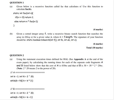 Solved QUESTION A Given Below Is A Recursive Function Chegg