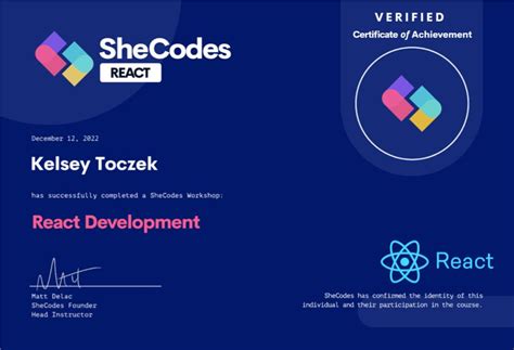 Reactjs React Javascript Shecodes Development Kelsey Toczek