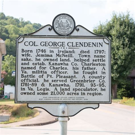 Col George Clendenin Town Of Clendenin Historical Marker