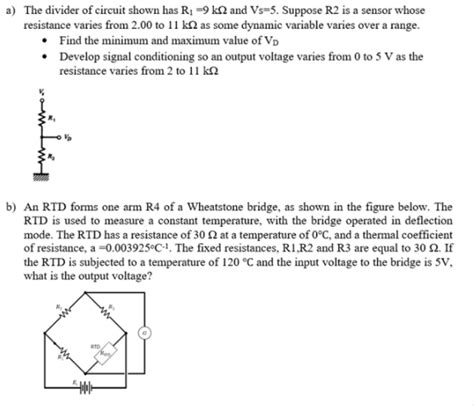 solved a the divider of circuit shown has r1 9 k2 and