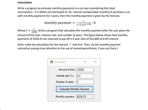 Solved Instructions Write A Program To Estimate Monthly