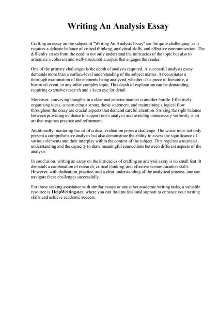 Analysis Essay The Continents States University Pdf