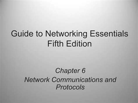 Chapter 6 Networking Pptx